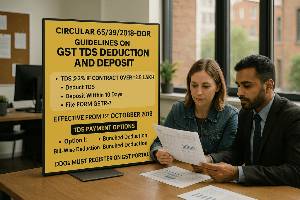 Guidelines for Deductions and Deposits of TDS by the DDO under GST ...