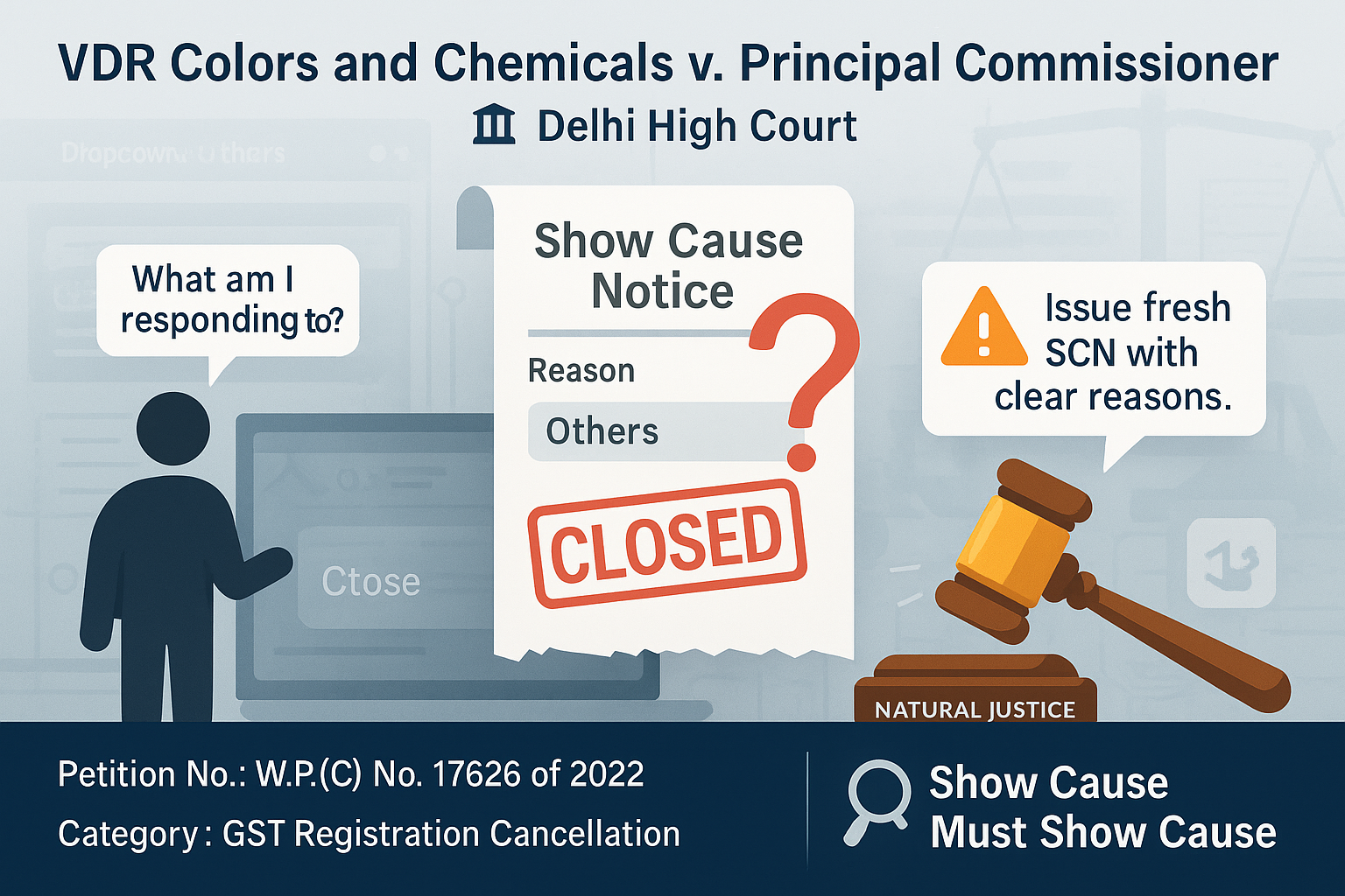 Show Cause Notice issued stating the reason for cancellation as “Other ...