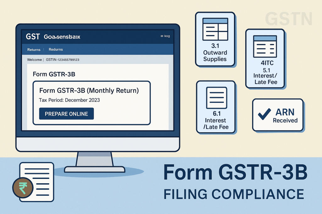 GST Compliance – Filing of Form GSTR-3B - GST Indiaguide