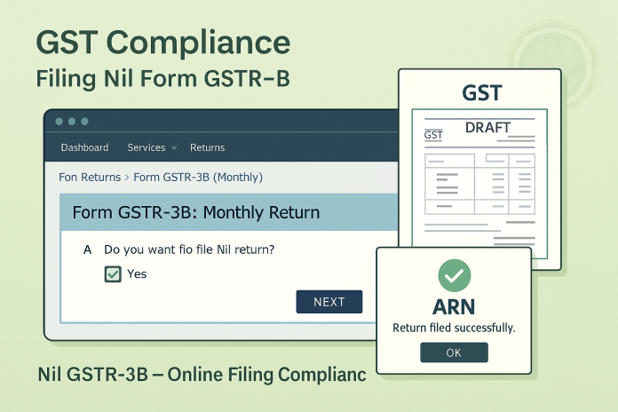 GST Compliance – Nil GSTR-3B (Online Filing) - GST Indiaguide