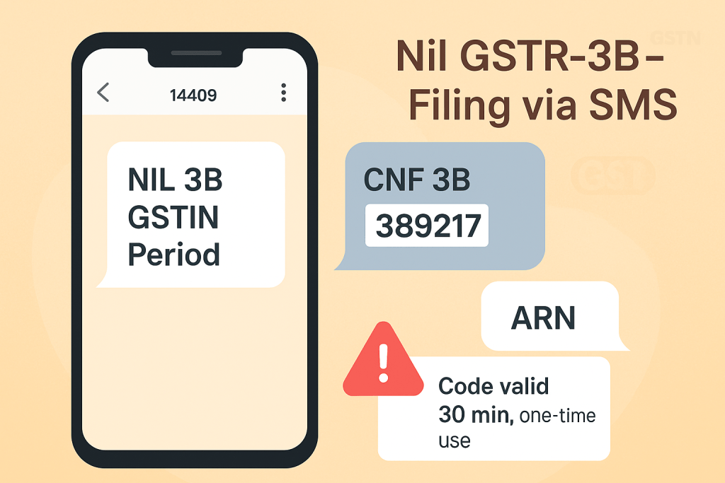 GST Compliance – Nil GSTR-3B Filing via SMS - GST Indiaguide