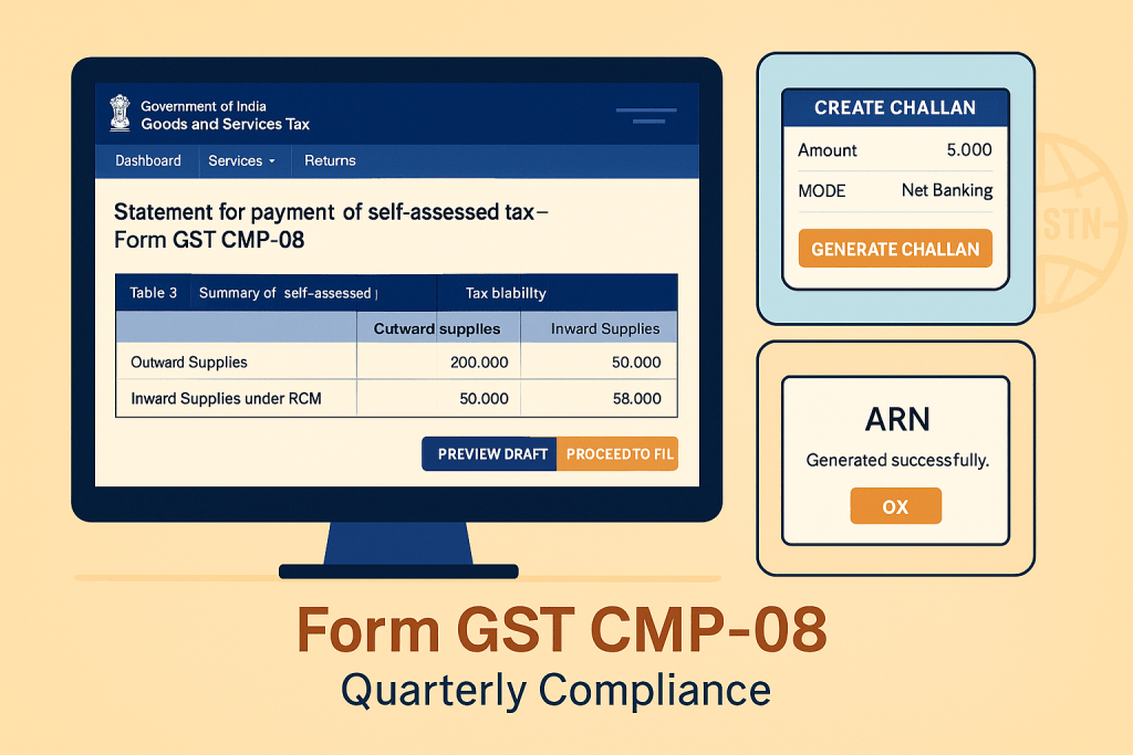 GST Compliance – Form GST CMP-08 (Quarterly Statement for Composition ...
