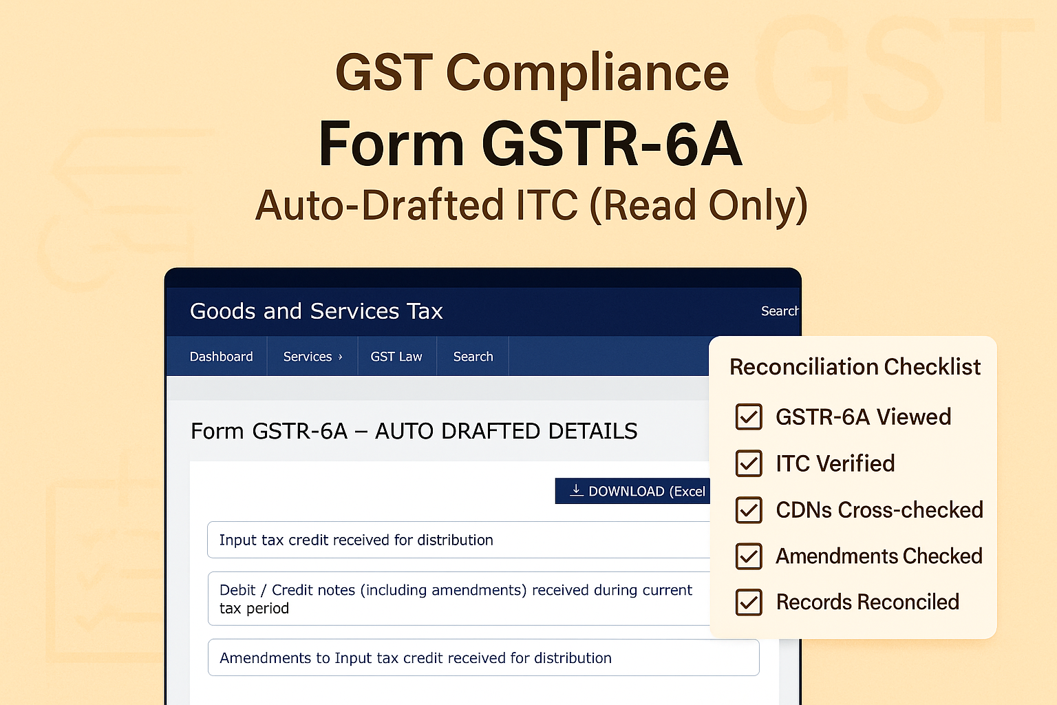 GST Compliance – Form GSTR-6A (Auto-Drafted ITC for ISDs) - GST Indiaguide