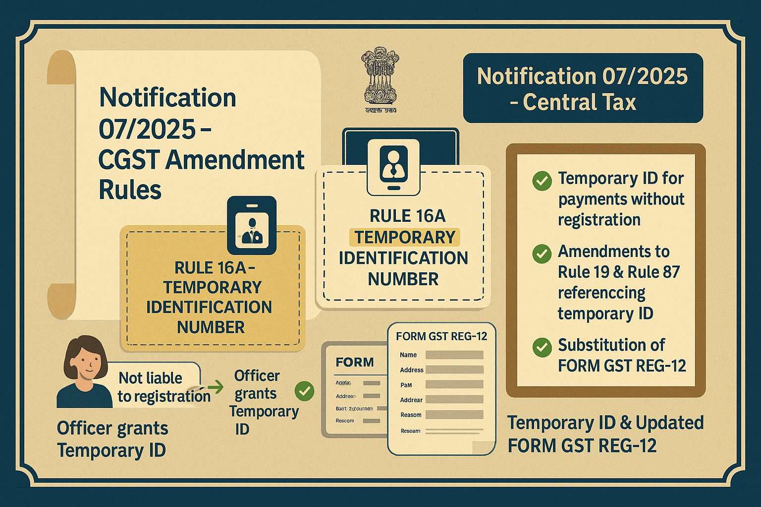 CGST (Amendment) Rules, 2025 – Temporary Identification Number & Form ...