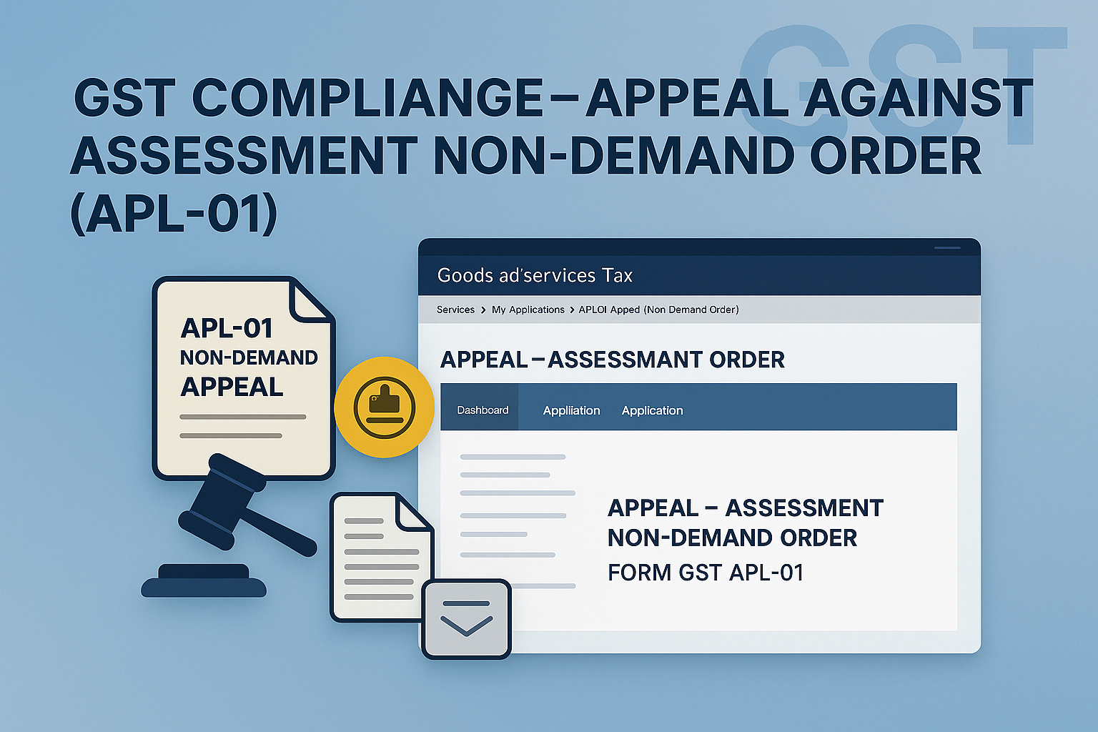 GST Compliance – Appeal against Assessment Non-Demand Order (APL-01 ...