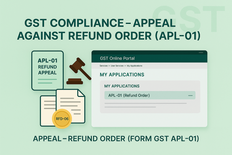 GST Compliance – Appeal against Refund Order (APL-01) - GST Indiaguide