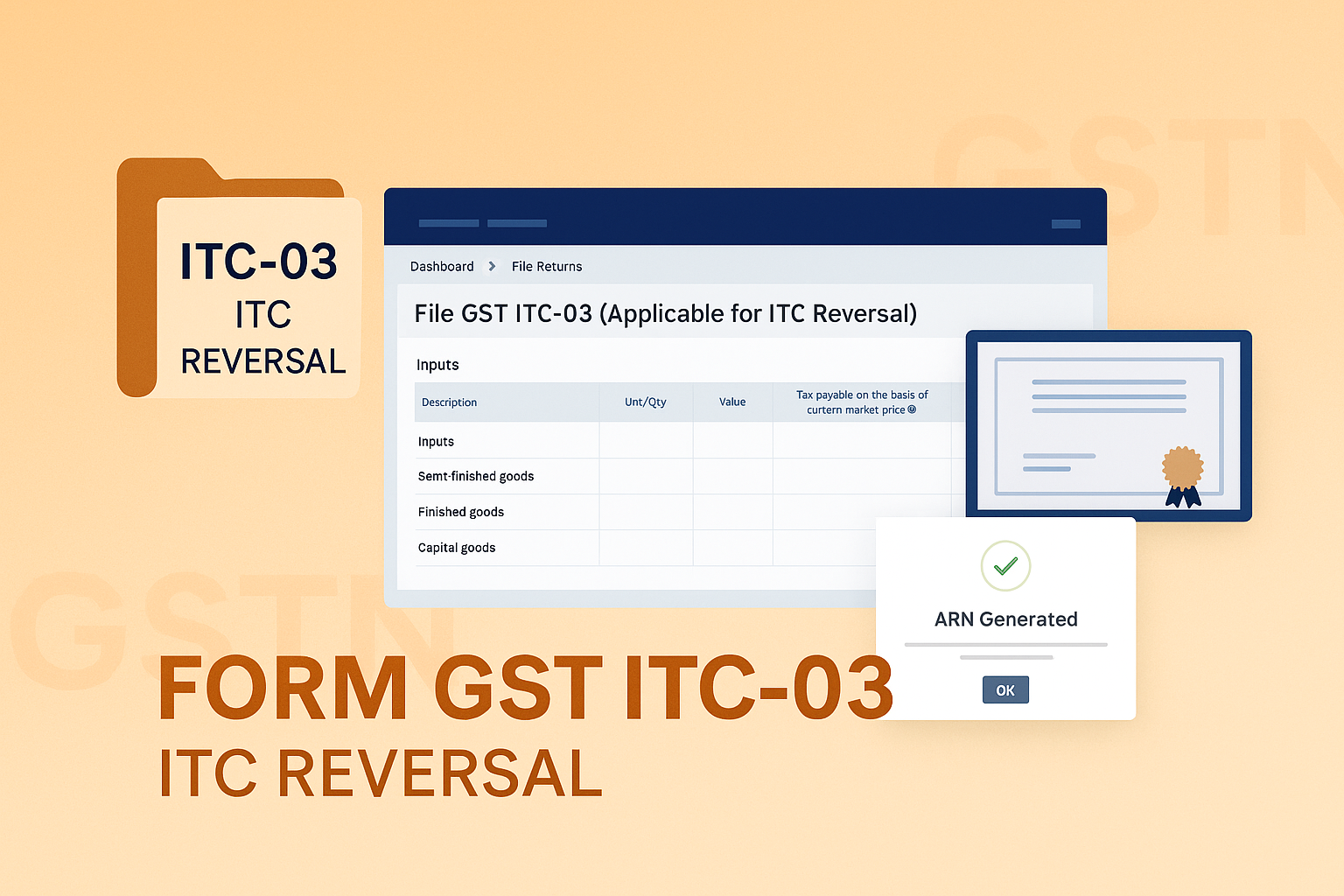 GST Compliance – ITC-03 Filing - GST Indiaguide